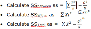 ANOVA Analysis of Variation
